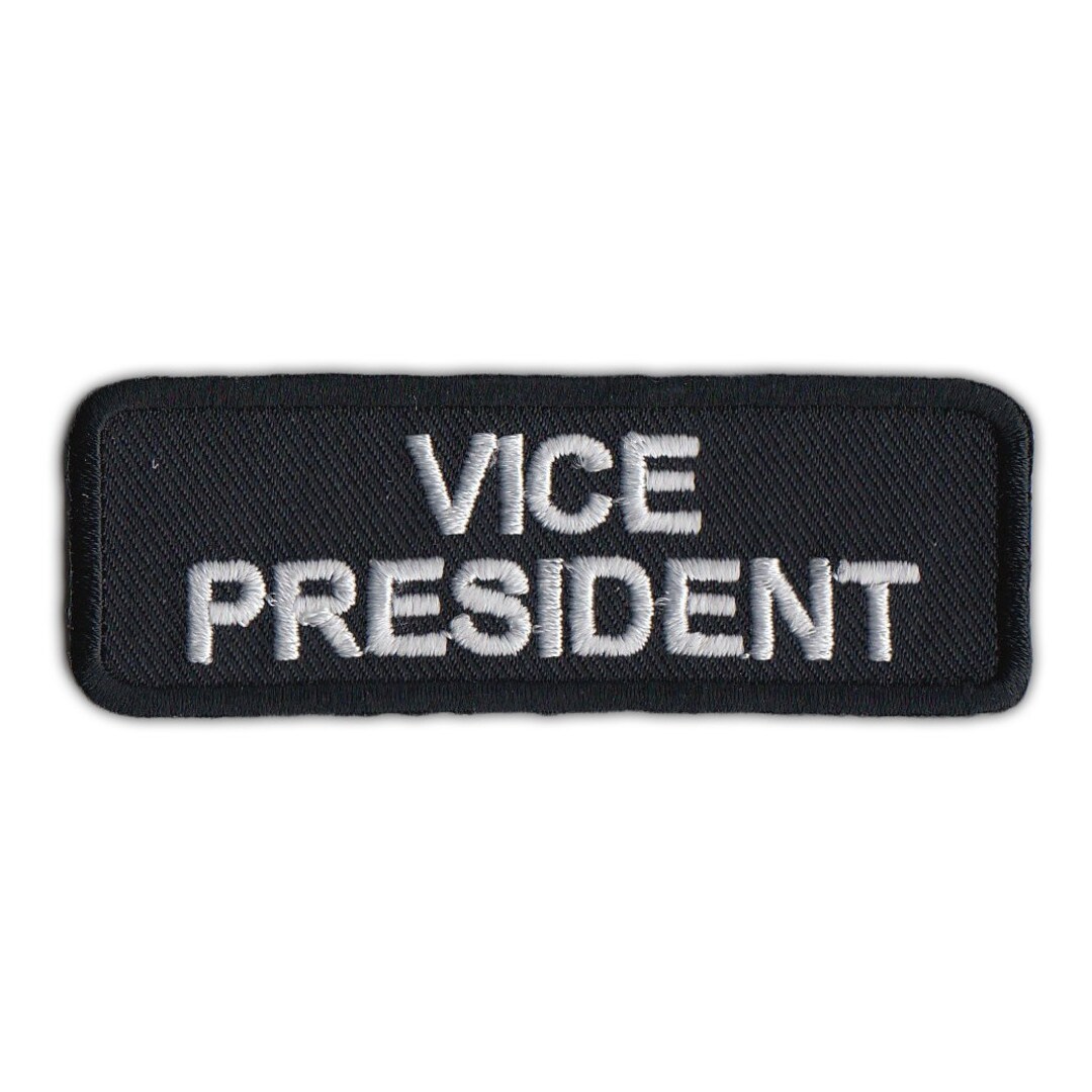 Patch, Embroidered Patch, Vice President Club Patch, Black, 3" X 1" - Etsy