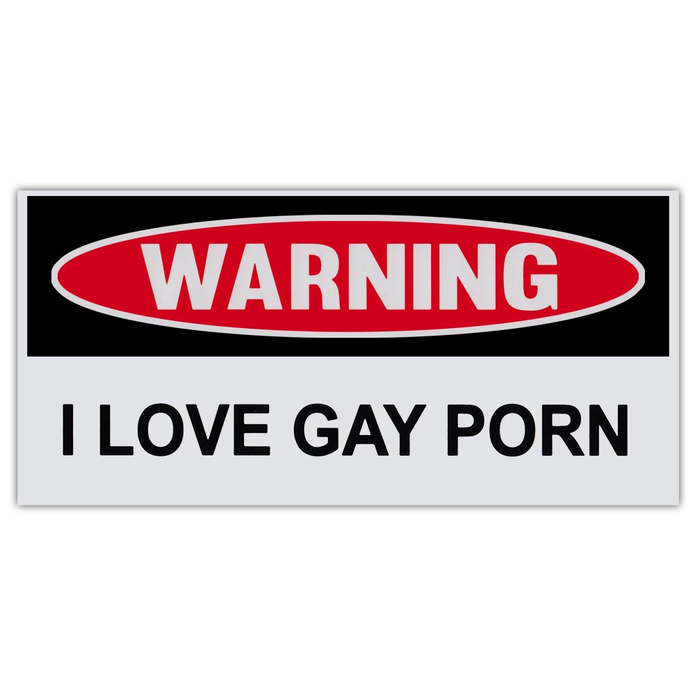 Funny Warning Sticker I Love Gay Porn Premium Quality Etsy