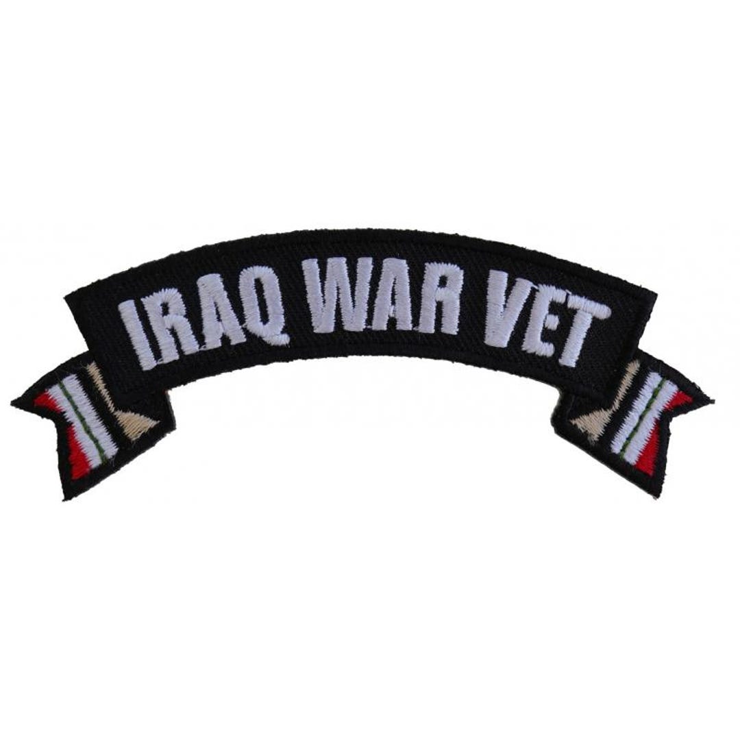 Patch, Small Embroidered Rocker (iron-on or Sew-on), Iraq War Vet ...