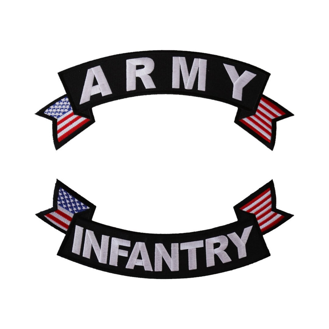 Rocker Patch Set top and Bottom, Embroidered Motorcycle Patches iron-on ...