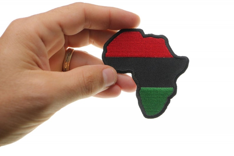 Patch, Embroidered Patch (iron-on or Sew-on), Africa Continent Map ...