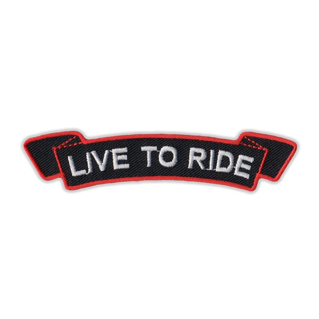 Patch, Embroidered Patch, Live to Ride (black, Orange), 4" X 1" - Etsy