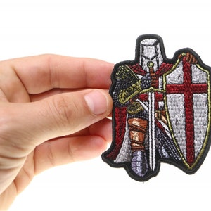 Patch Embroidered Patch iron-on or Sew-on Red Knight - Etsy