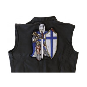 Large Back Patch, Embroidered Patch (iron-on or Sew-on), Blue Crusader ...