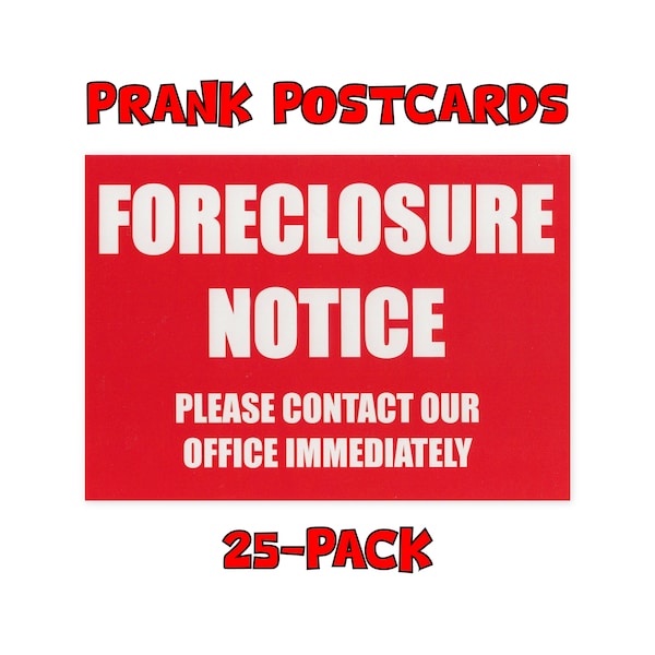 Foreclosure Postcards - Etsy