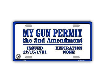 2nd Amendment License Plate | Etsy