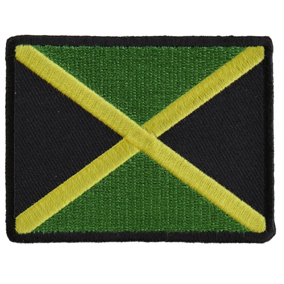 Patch, Embroidered Patch (iron-on or Sew-on), Jamaican Jamaica Flag Patch, 3" X 2.5" - Etsy