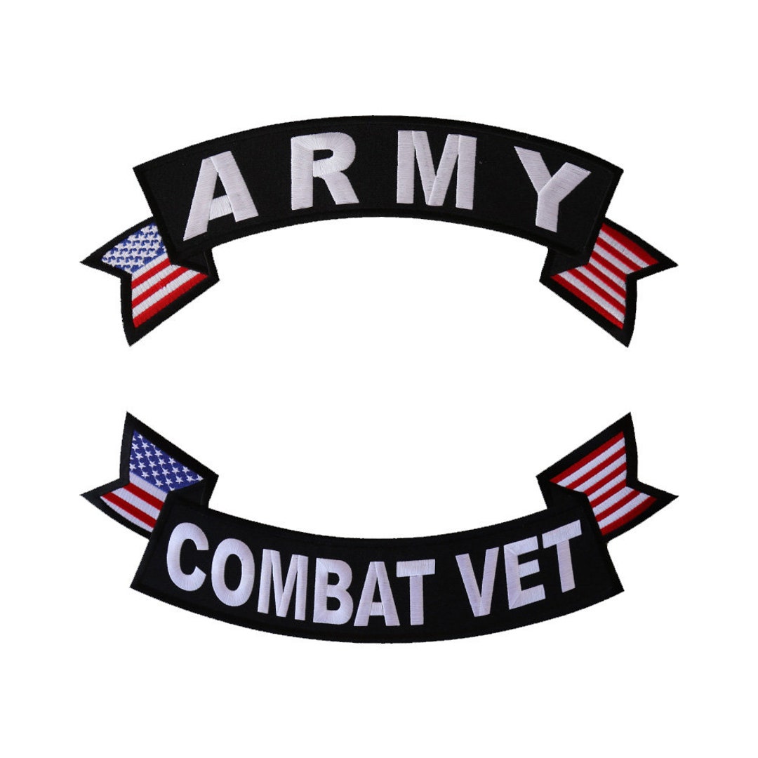 Rocker Patch Set top and Bottom, Embroidered Motorcycle Patches iron-on ...