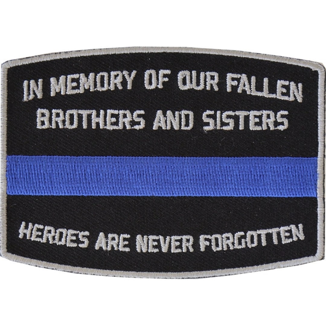 Patch, Embroidered Patch (iron-on or Sew-on), Fallen Police Officer ...