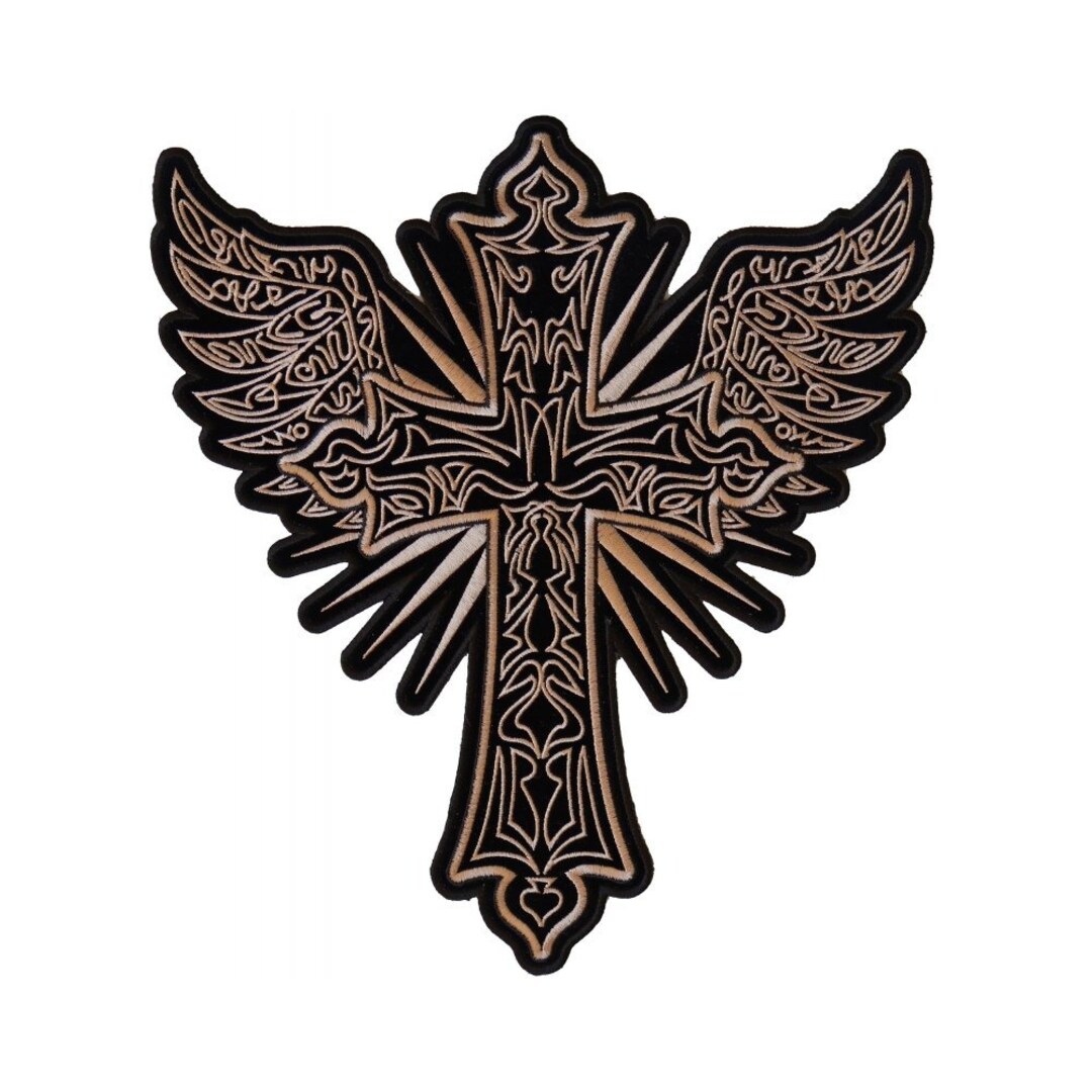 Large Back Patch, Embroidered Patch (iron-on or Sew-on), Brown/gold ...