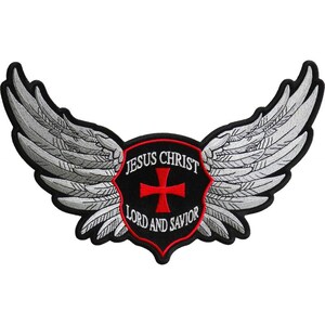 Large Back Patch, Embroidered Patch (iron-on or Sew-on), Jesus Christ ...