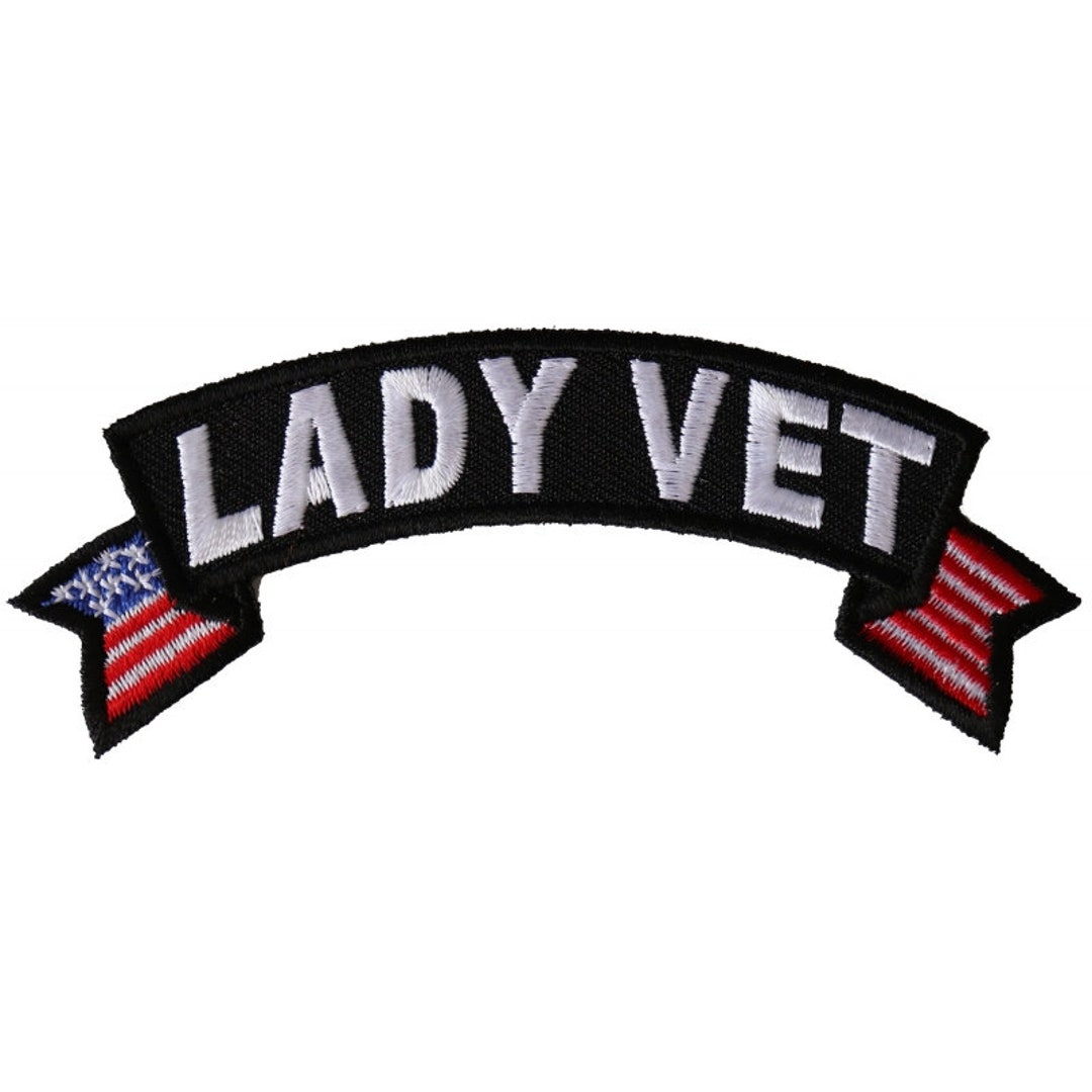 Patch, Small Embroidered Rocker (iron-on or Sew-on), Lady Military ...