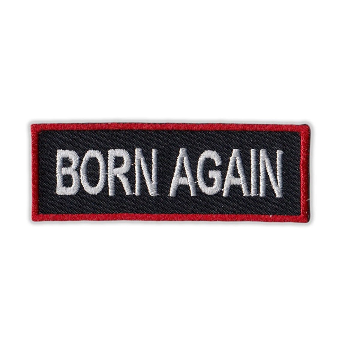 Patch Embroidered Patch Born Again red 3 X 1 - Etsy