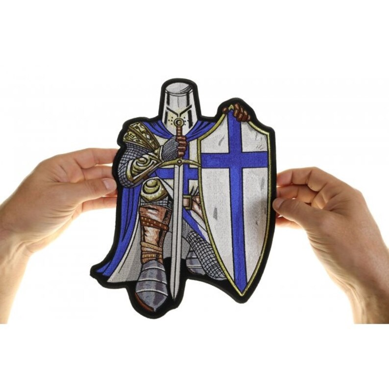 Large Back Patch, Embroidered Patch (iron-on or Sew-on), Blue Crusader ...