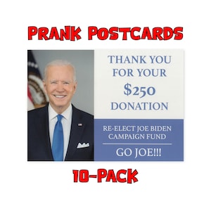 Prank Postcards (10-pack) - Joe Biden Re-election Campaign Donation ...