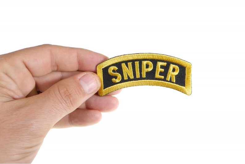 Patch, Small Embroidered Rocker (iron-on or Sew-on), Sniper Tactical ...