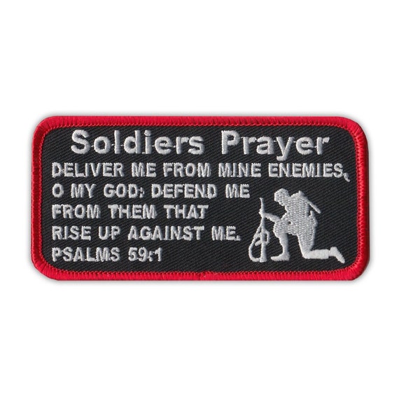 Patch Embroidered Patch Soldier's Prayer Psalms 59:1 - Etsy