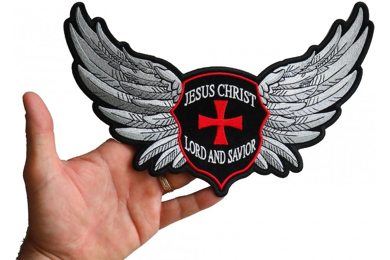 Large Back Patch, Embroidered Patch (iron-on or Sew-on), Jesus Christ ...