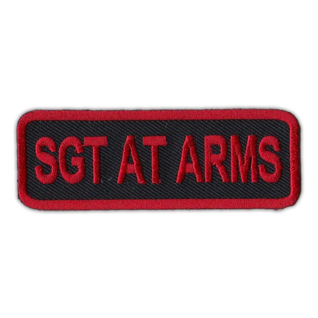 Patch Embroidered Patch Sgt at Arms sergeant Club Patch - Etsy