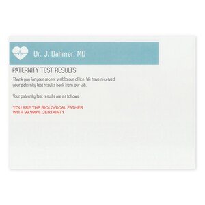 25-pack Bulk Prank Postcards - Fake Paternity Test Results - Pranks ...