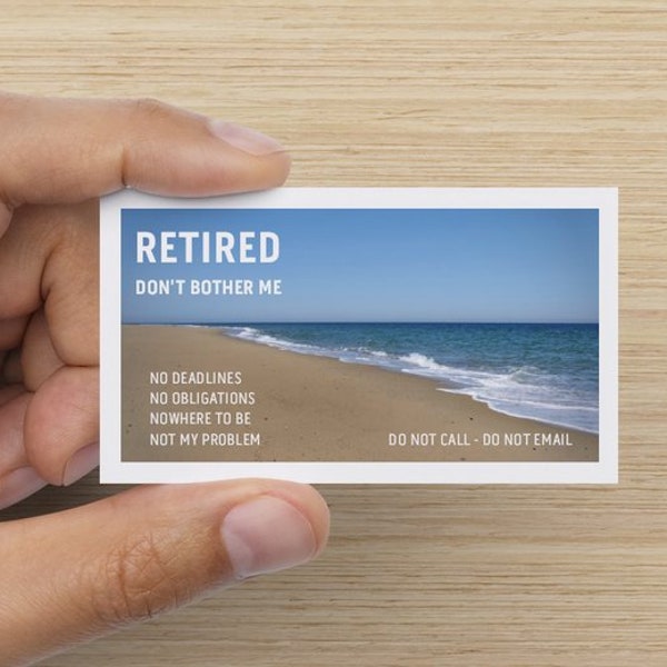 Retirement Business Cards - Etsy