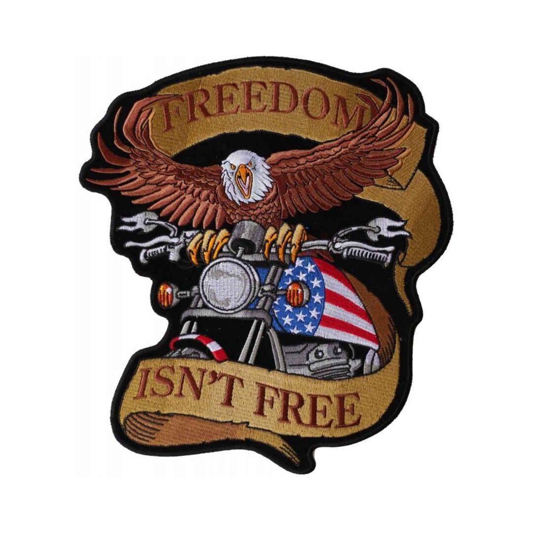 Large Back Patch, Embroidered Patch (iron-on or Sew-on), Freedom Isn't ...
