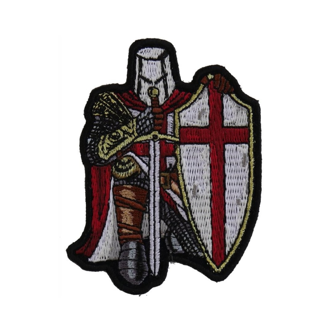 Patch Embroidered Patch iron-on or Sew-on Red Knight - Etsy