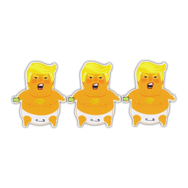 Bumper Stickers 3 Baby Donald Trump w/Diaper Stickers | Etsy