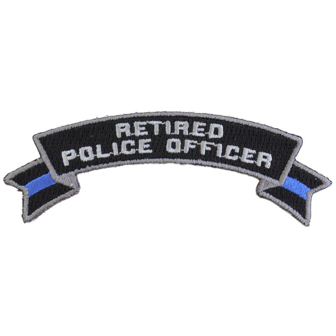 Patch, Small Embroidered Rocker (iron-on or Sew-on), Retired Police ...