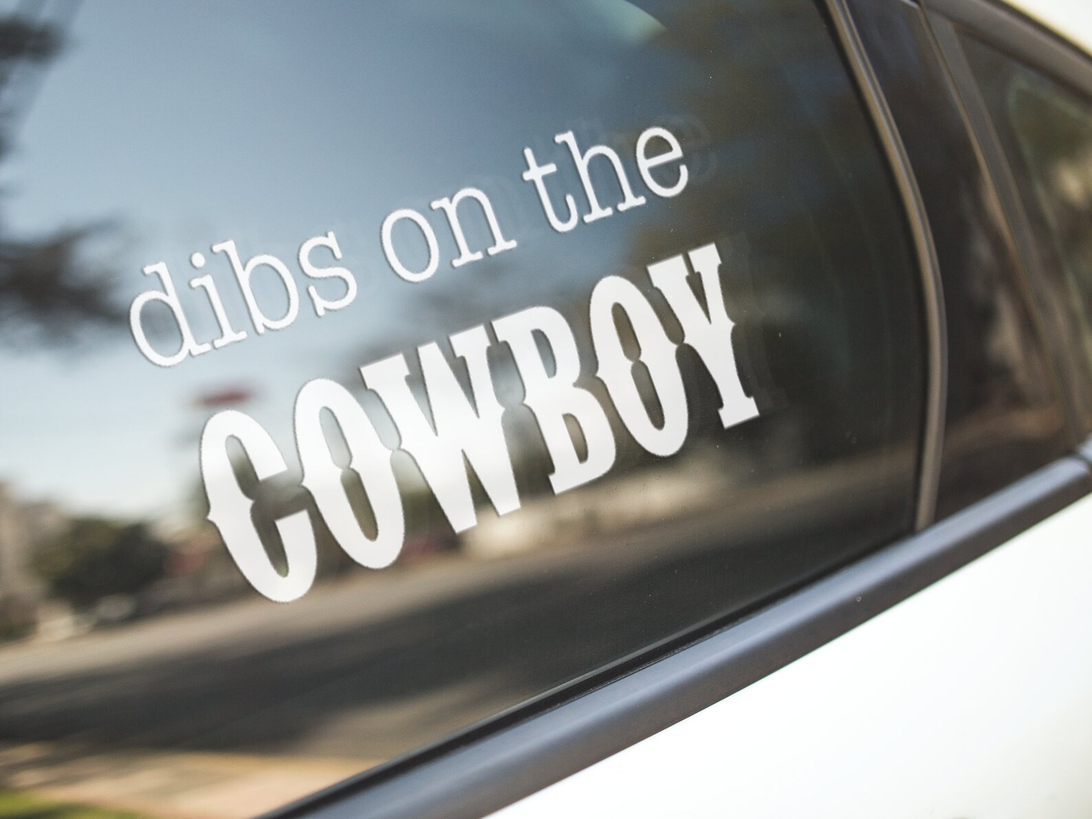 Dibs on the Cowboy Vinyl Decal - Western Car Sticker - Etsy