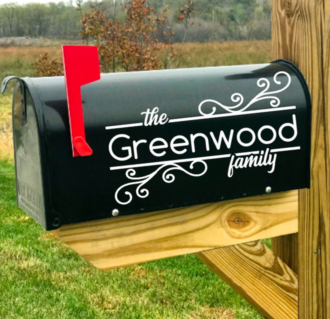 Name Mailbox Decal, Personalized Mailbox Numbers, Street Address Decal ...