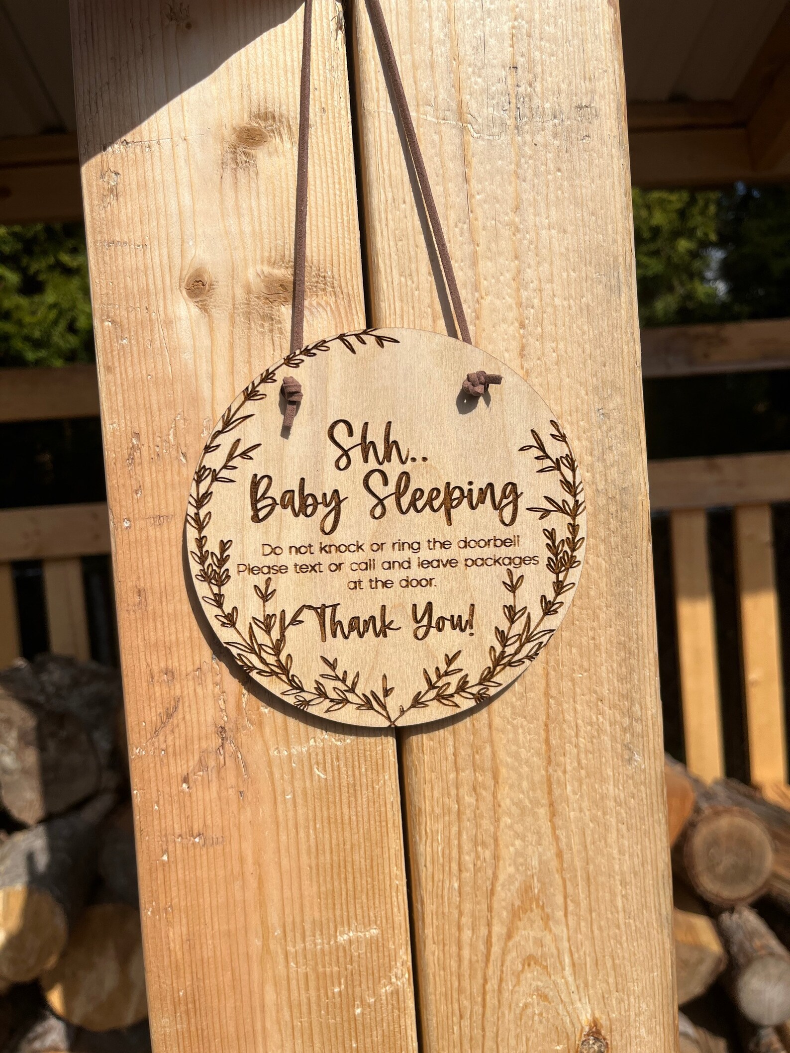 Baby Sleeping Sign Door Sign Visitors Sign New Baby Gift for - Etsy