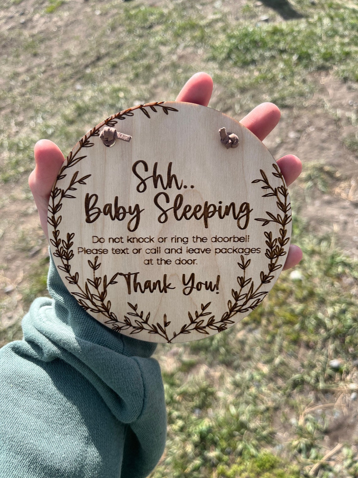Baby Sleeping Sign Door Sign Visitors Sign New Baby Gift for - Etsy
