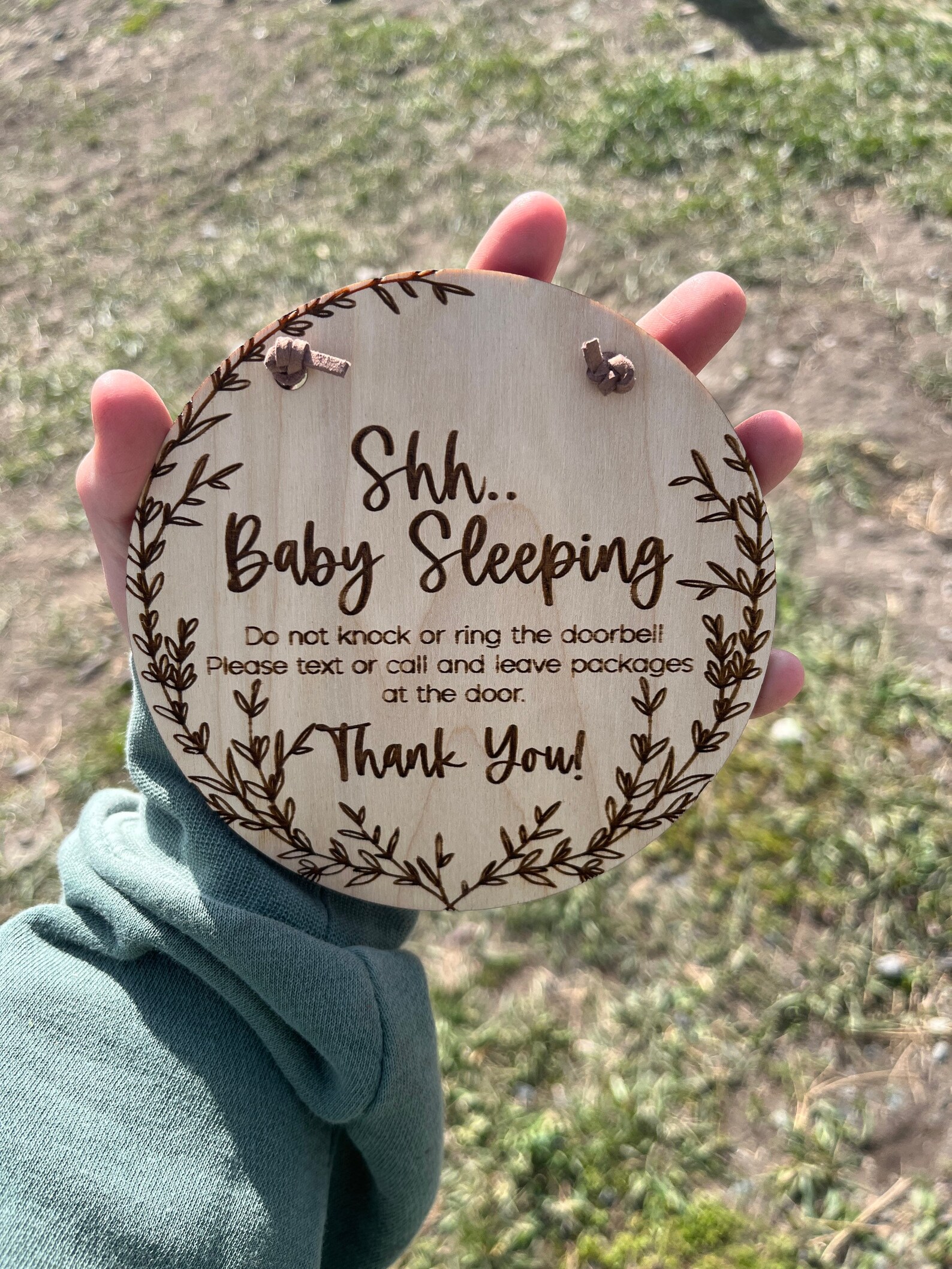 Baby Sleeping Sign Door Sign Visitors Sign New Baby Gift for - Etsy