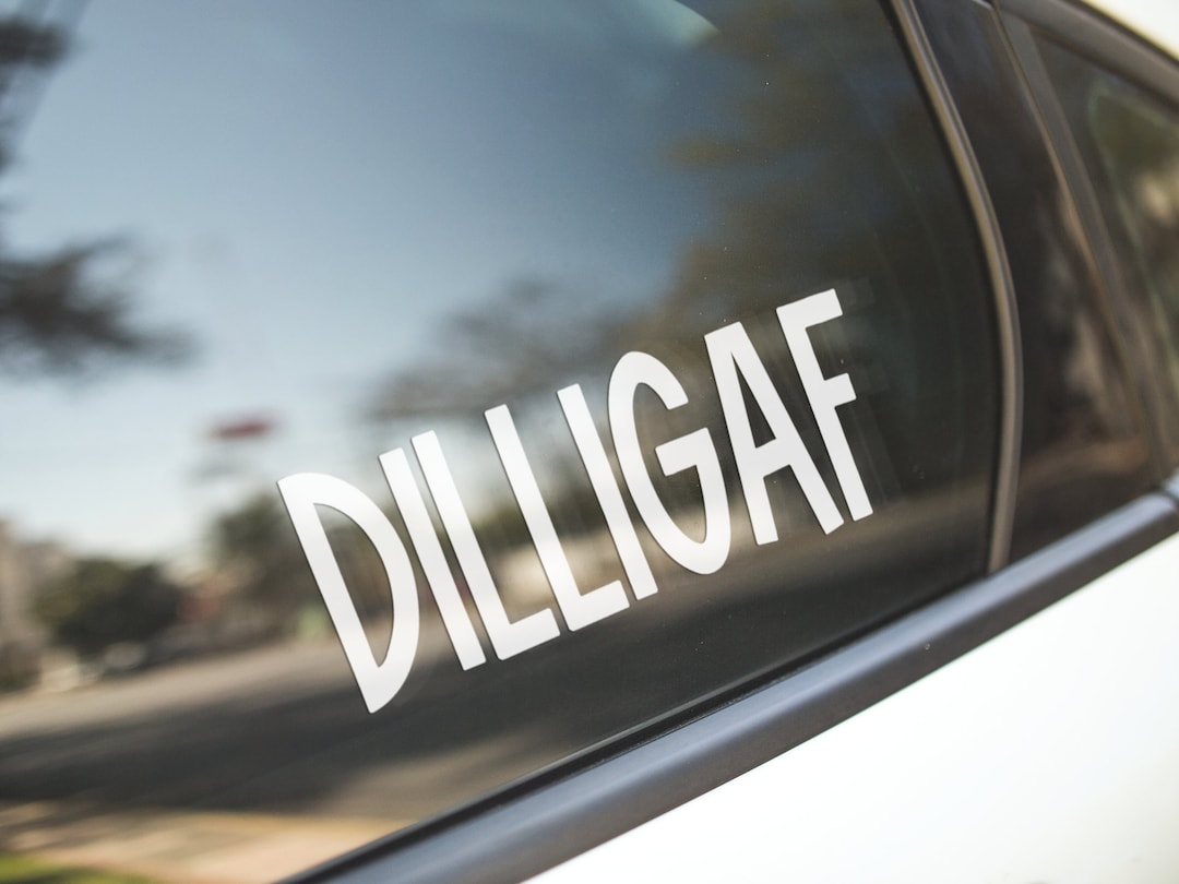 DILLIGAF Decal, Car Decal, Car Sticker, Laptop Decal, Vinyl Decal, Gift ...