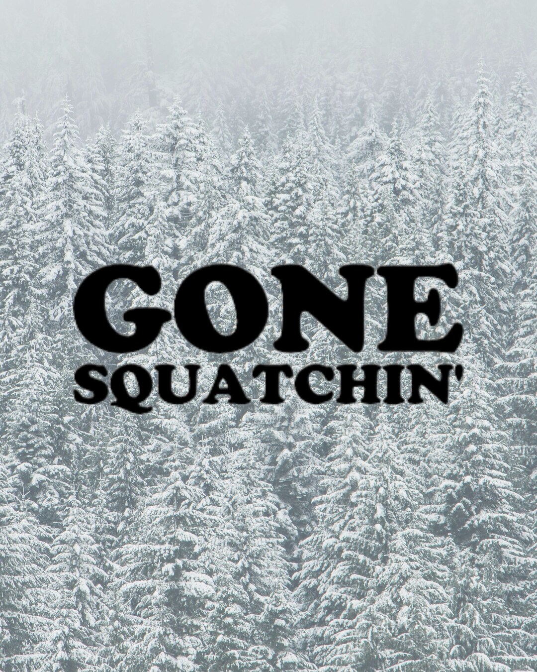 Gone Squatchin' Vinyl Decal, Car Sticker, Car Decal, Bumper Sticker ...