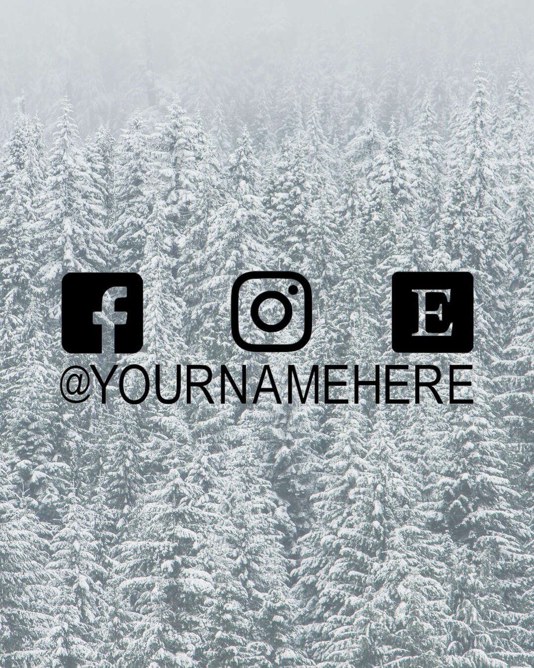 Personalized Social Media Name Vinyl Decal, Car Sticker, Car Decal ...