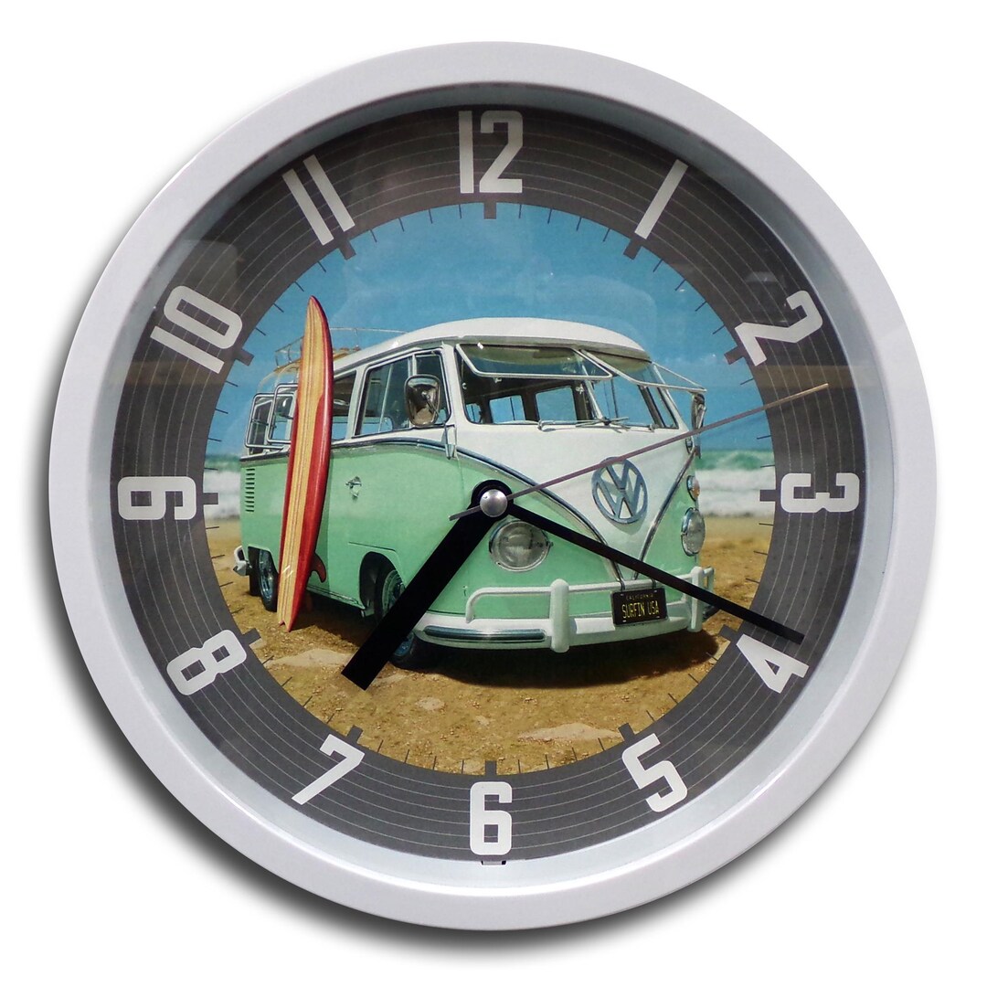 VW Kombi Beach Bus Wall Clock - Etsy