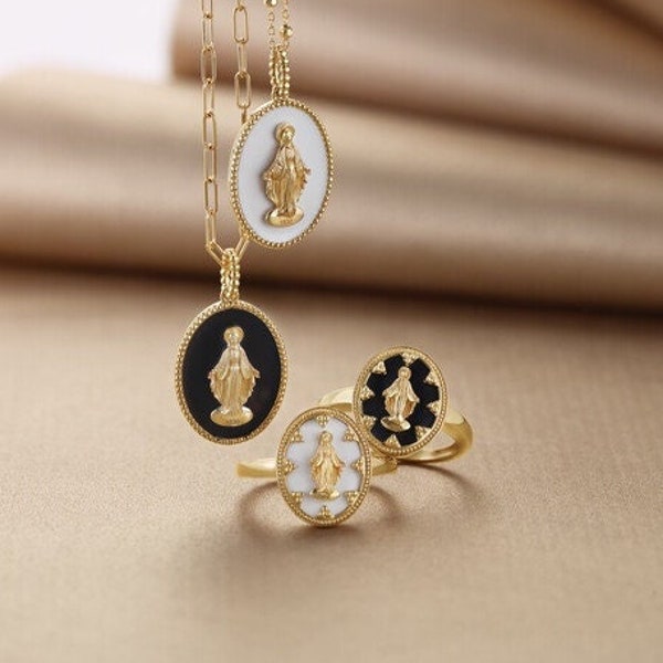 Virgin Mary Ring - Etsy