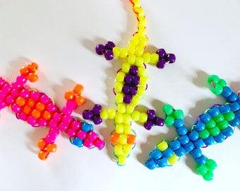 Beaded Lizard / Gecko Keychain Pony Bead 90s Y2K Nostalgia Millennial ...