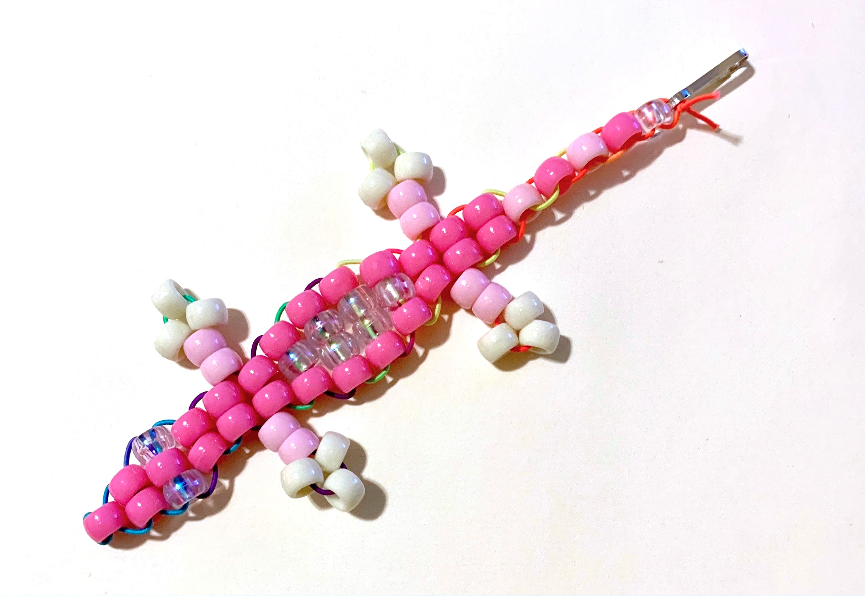 Deluxe Pastel Pony Bead Lizard (with Holographic and Rainbow Accents ...