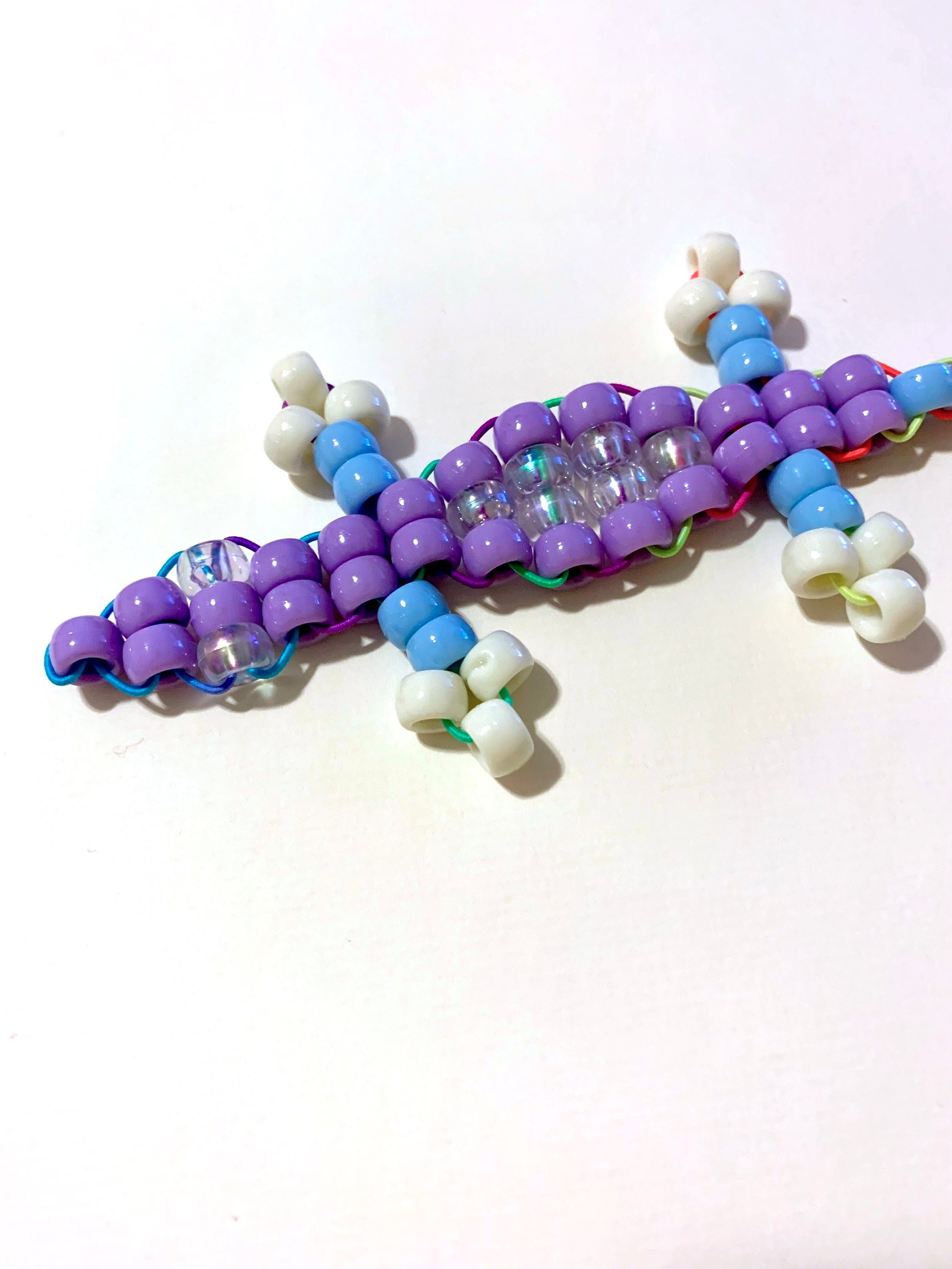 Deluxe Pastel Pony Bead Lizard (with Holographic and Rainbow Accents ...
