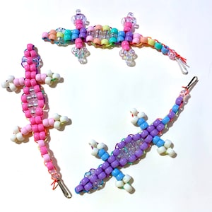 Deluxe Pastel Pony Bead Lizard (with Holographic and Rainbow Accents ...