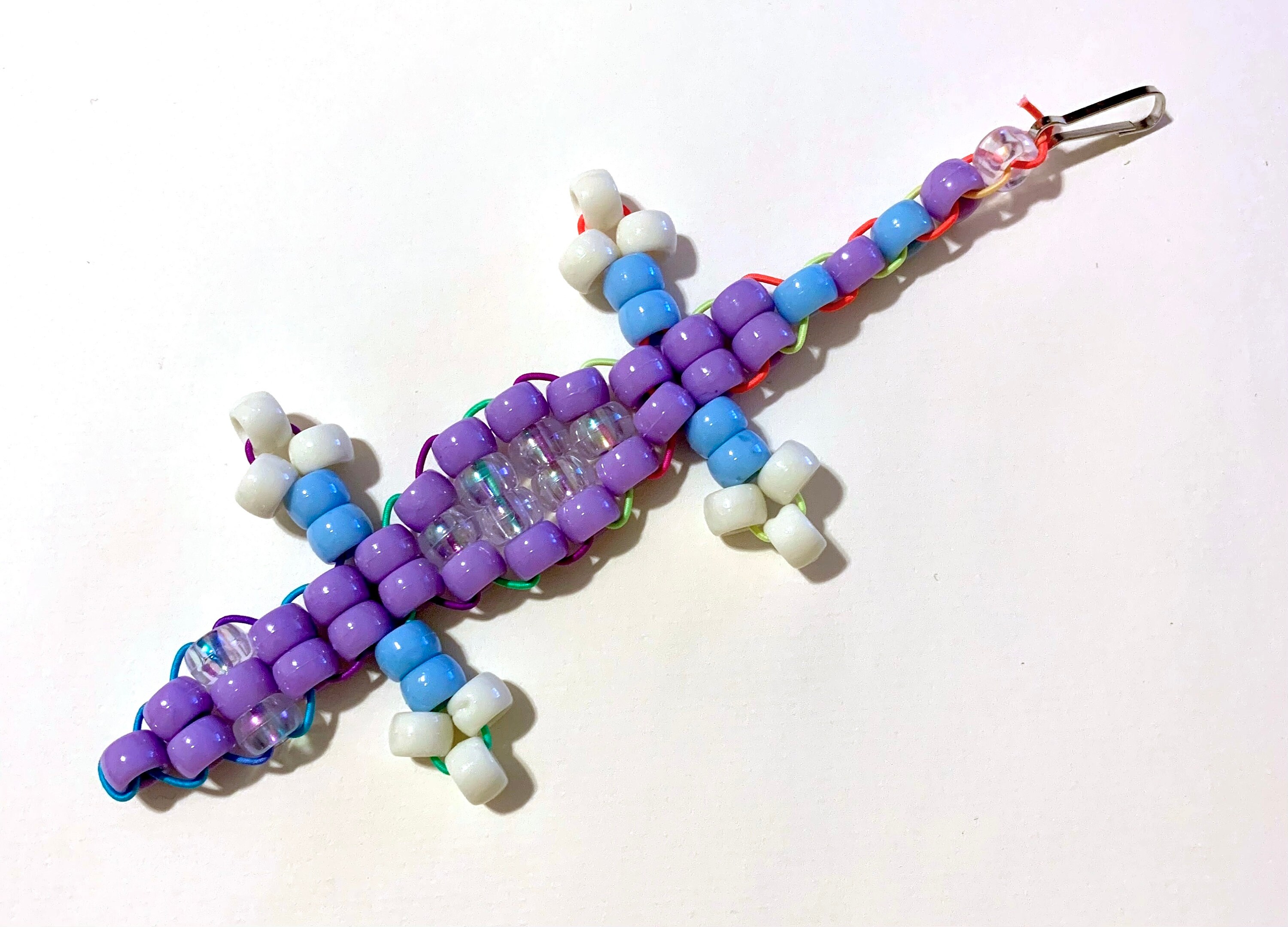 Deluxe Pastel Pony Bead Lizard (with Holographic and Rainbow Accents ...