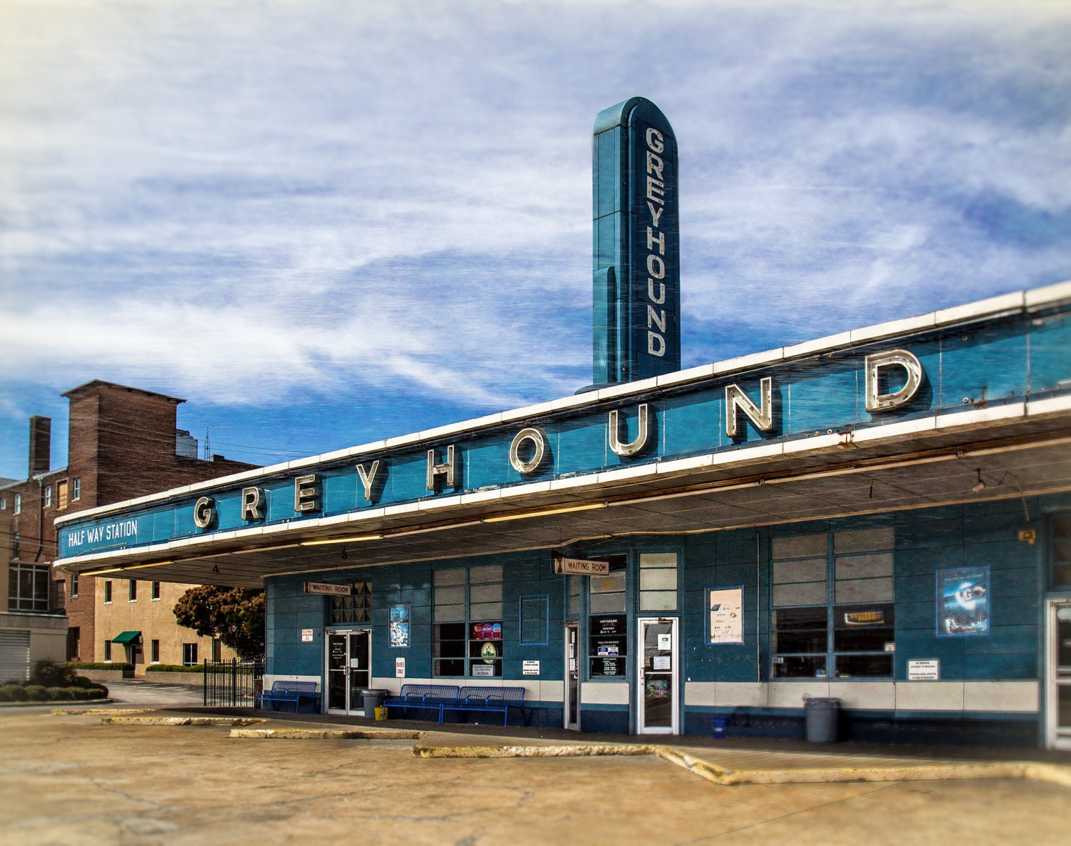Greyhound Bus, Bus Depot, Art Deco, Retro, Streamline Architecture, Mid ...