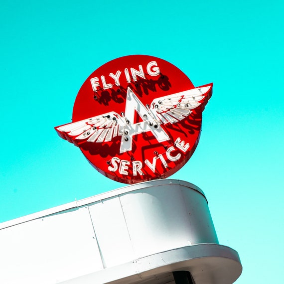 Flying A Gas Station Sign