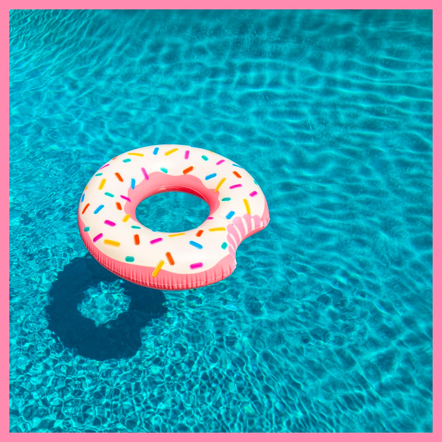 Summertime, Swimming Pool, Bright Pink and Blue, Water, Wall Decor ...