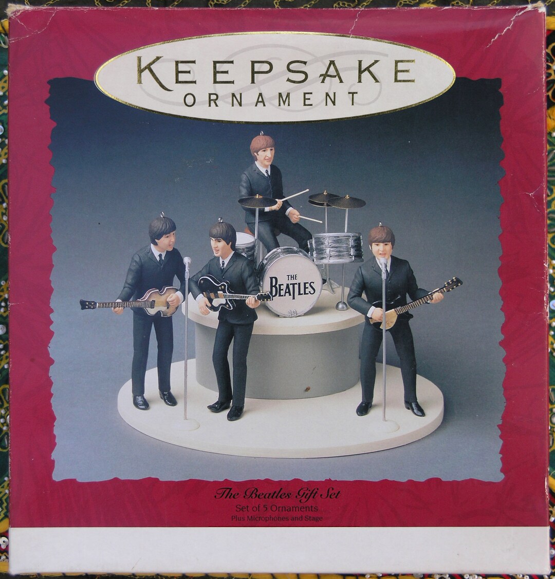 1994 the Beatles Gift Set Hallmark Keepsake Ornament Original Box ...