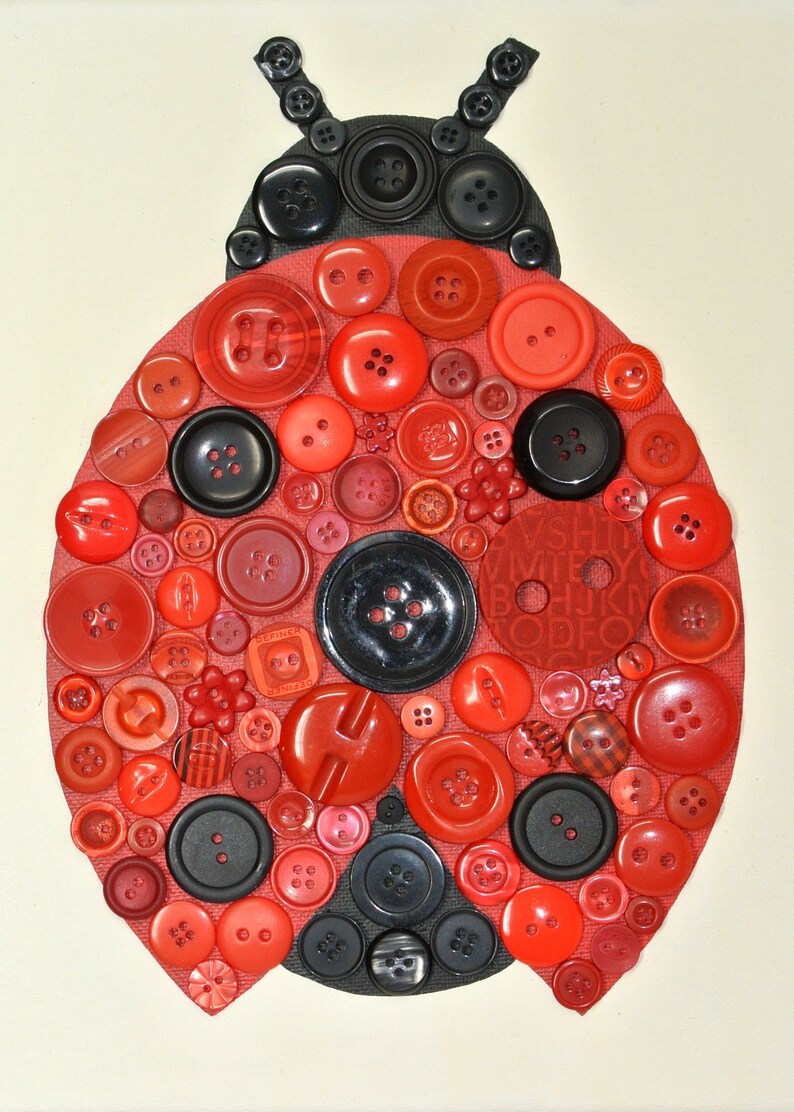 Button Craft KIT for Kids Ladybug Craft kits Kids crafts | Etsy