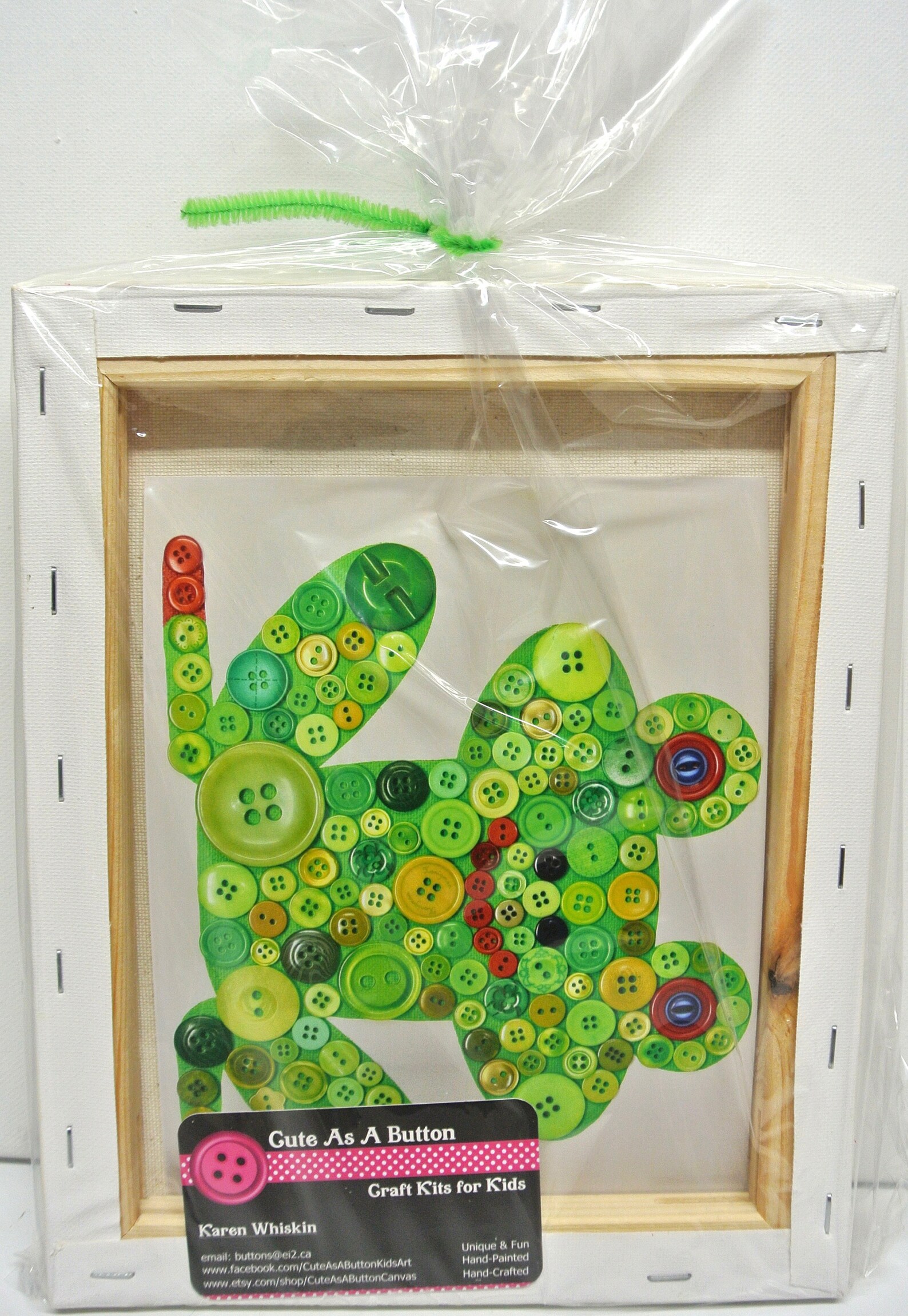 Button Craft KIT for Kids, Frog Craft Kits, Kids Crafts, Frog Button ...